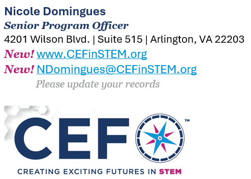 TC Emails from CEF - CEF in STEM